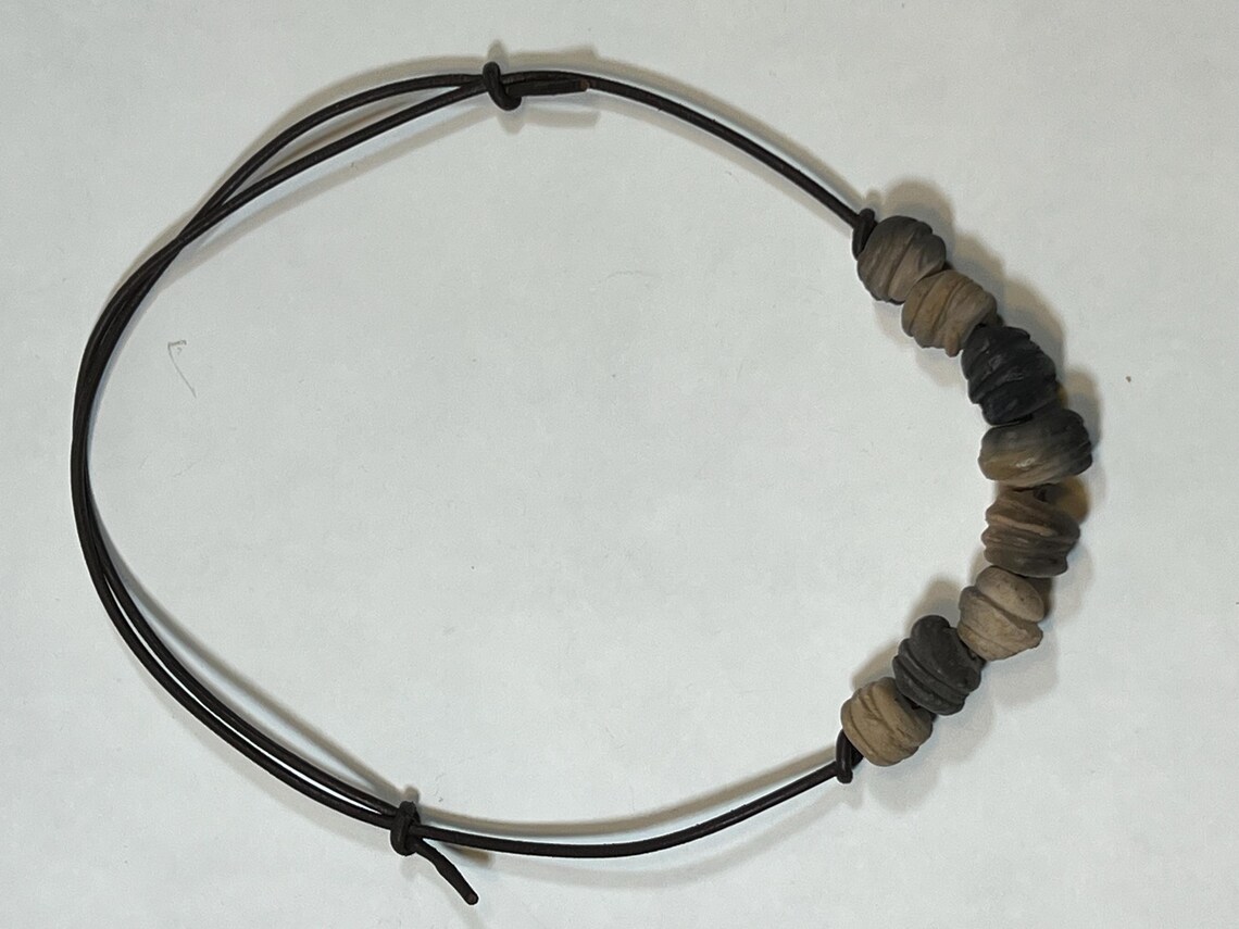 1080 Mike Fowle Necklace With Hand Made High Fired Clay Beads and ...