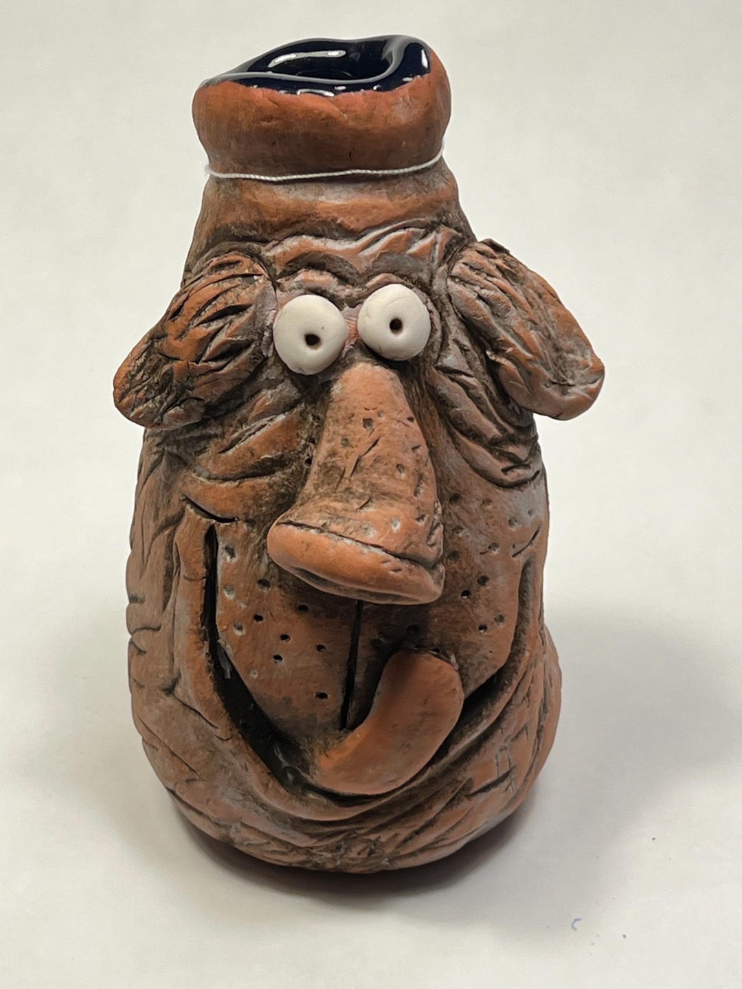 1050 Six Inches Face Pot With Tongue Mike Fowle (high Fired Stoneware ...