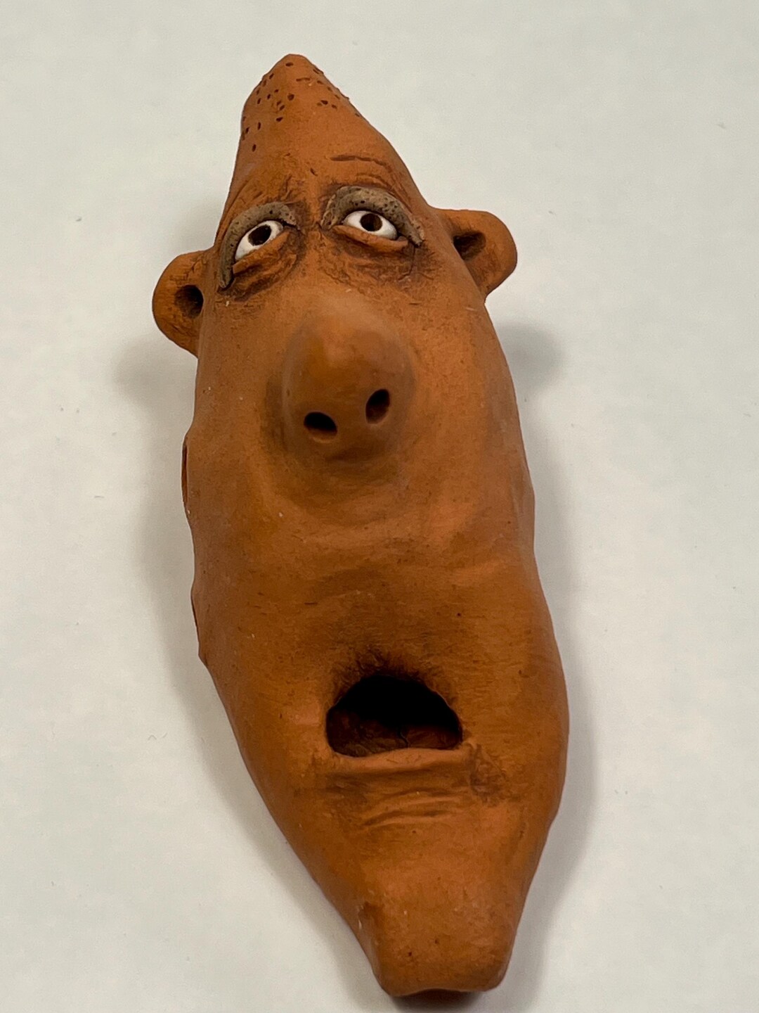 1055 Vintage Patz Fowle 2002 Weird Face Whistle 3.5 X 1.5 (high Fired ...