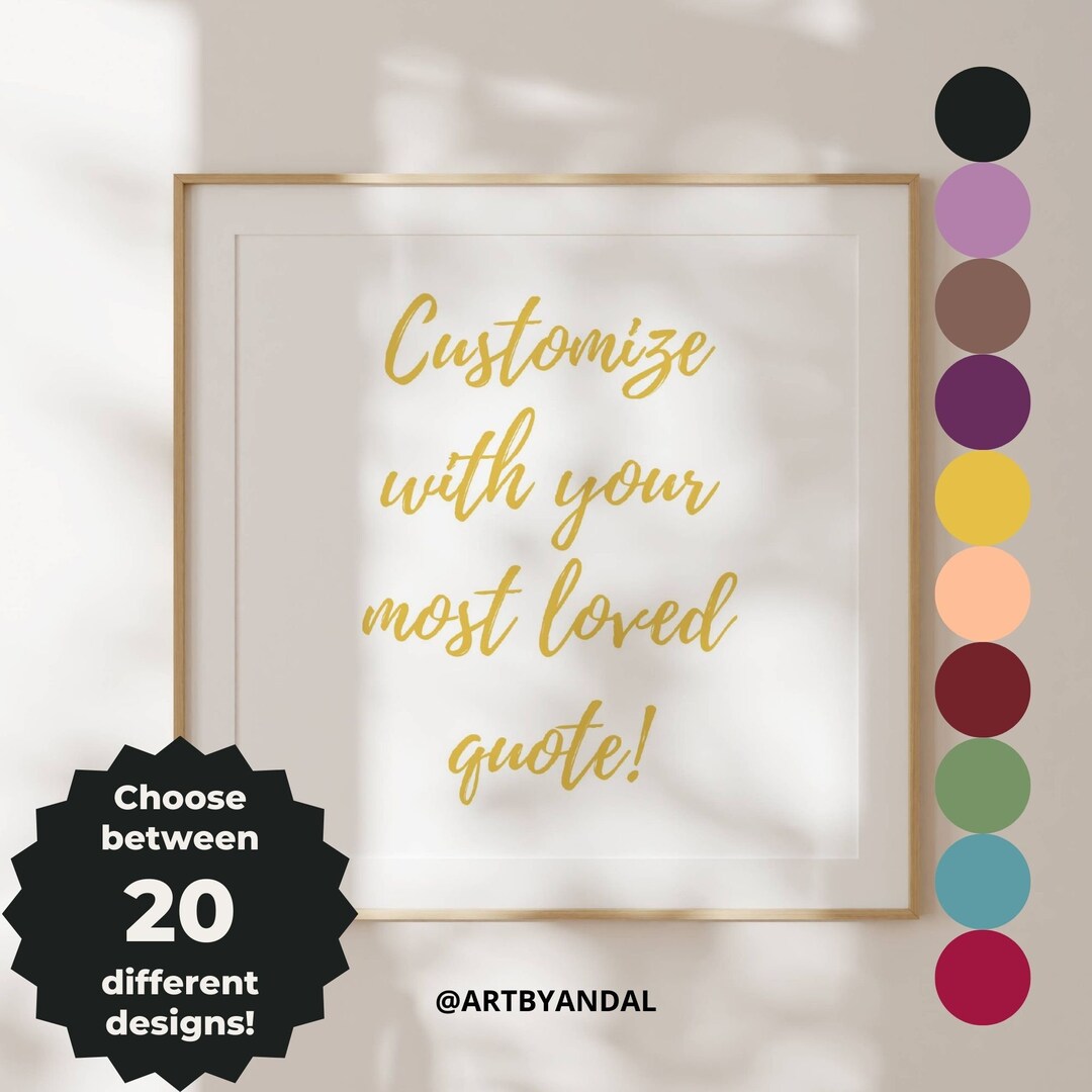 Custom Art Printable, Custom Wall Art Poster, Custom Text Print, Custom ...