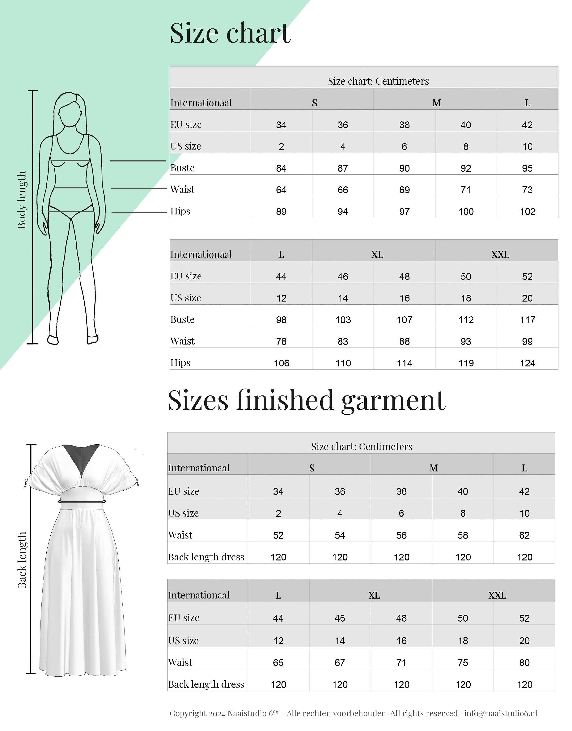 Batwing Sleeves Dress Sewing Pattern Size EU 34 to 52 US 2 to 20 Sewing ...