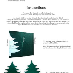 Free Sewing Pattern Cuddly Christmas Tree Easy to Sew Includes Clear ...