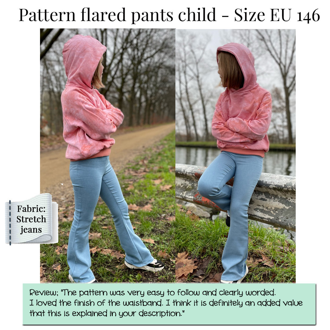 Flared Pants Child Pdf Sewing Pattern Incl. Clear Work - Etsy