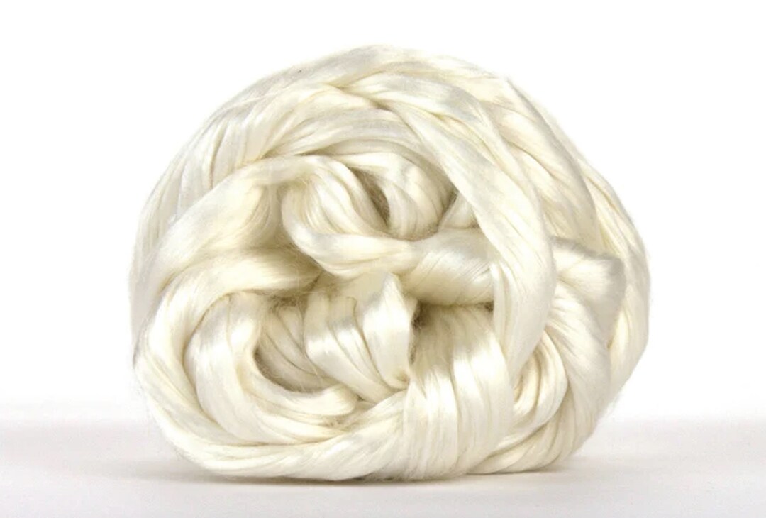 A Grade Mulberry Silk Top, AKA Bombyx Silk, Undyed / White, Ready to ...