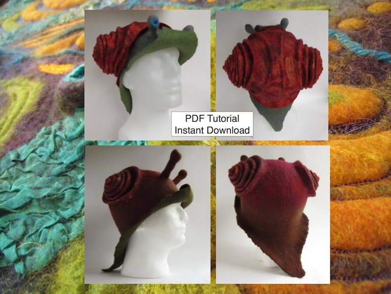 Super-cute Snail Hat, Intermediate to Advanced Felt-making Tutorial ...