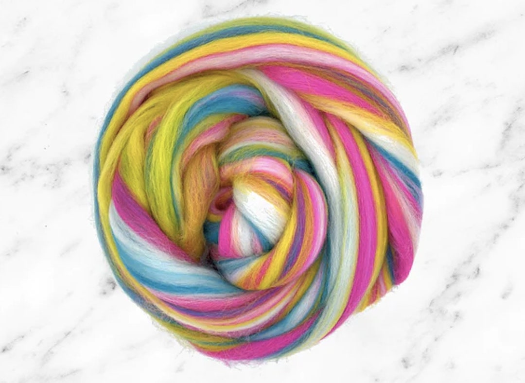 Neon - A Retro Inspired Blend of Brightly Coloured Merino Wool Tops ...