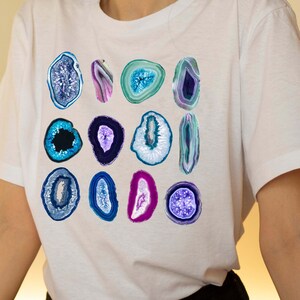 Crystal Geode Agate Shirt Geology Gift Dark Academia Clothing Healing ...