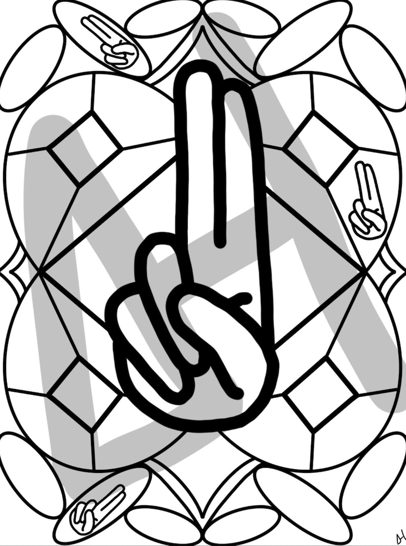 ASL Alphabet Coloring Pages - Etsy