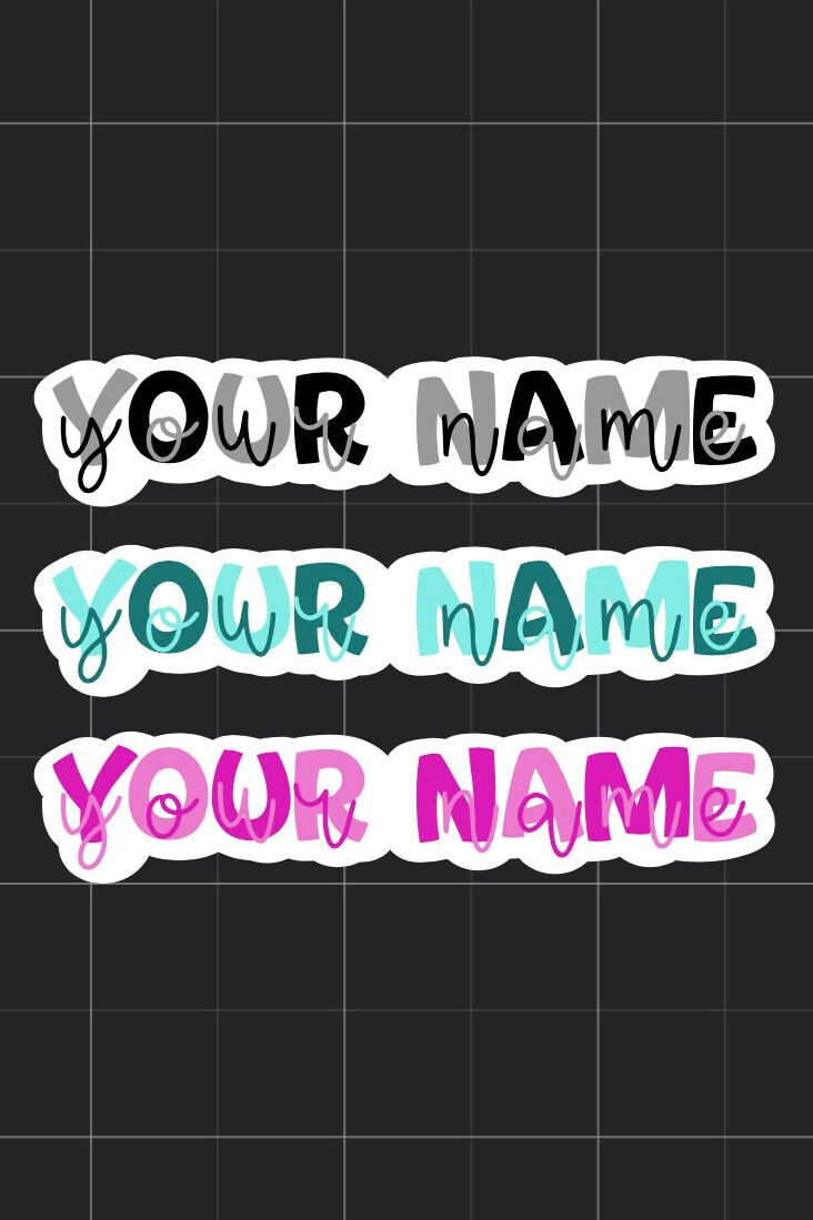 Customizable Name Sticker - Etsy