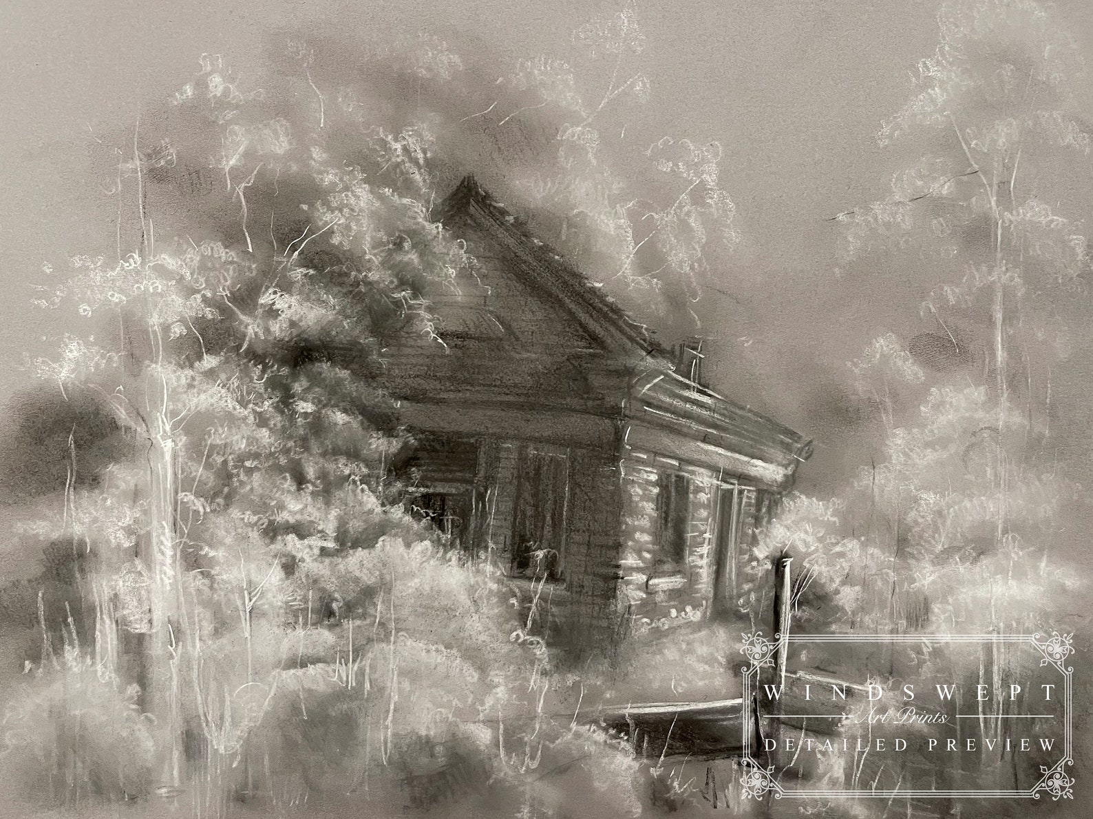 Printable Wall Art Title Prairie Landscape Drawings Trio - Etsy