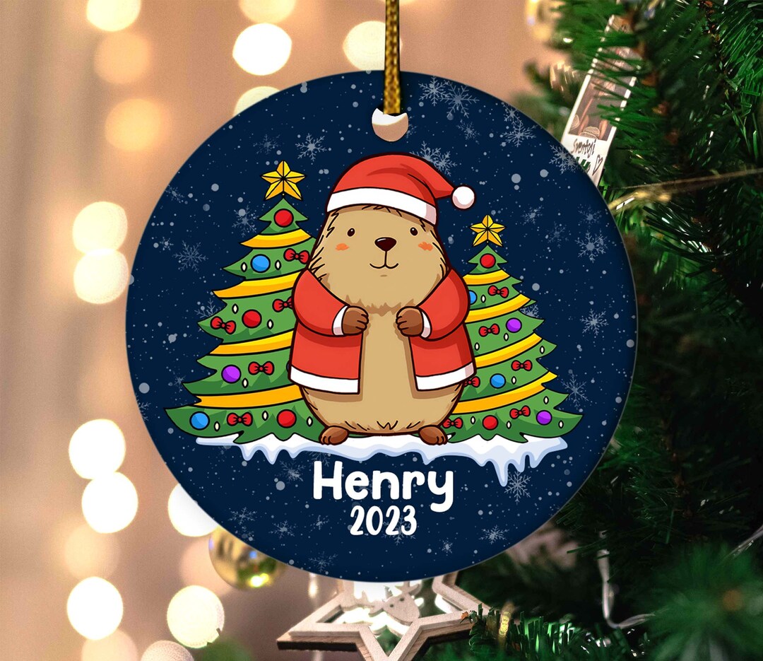 Personalized Capybara Christmas Tree Ornament Capybara - Etsy