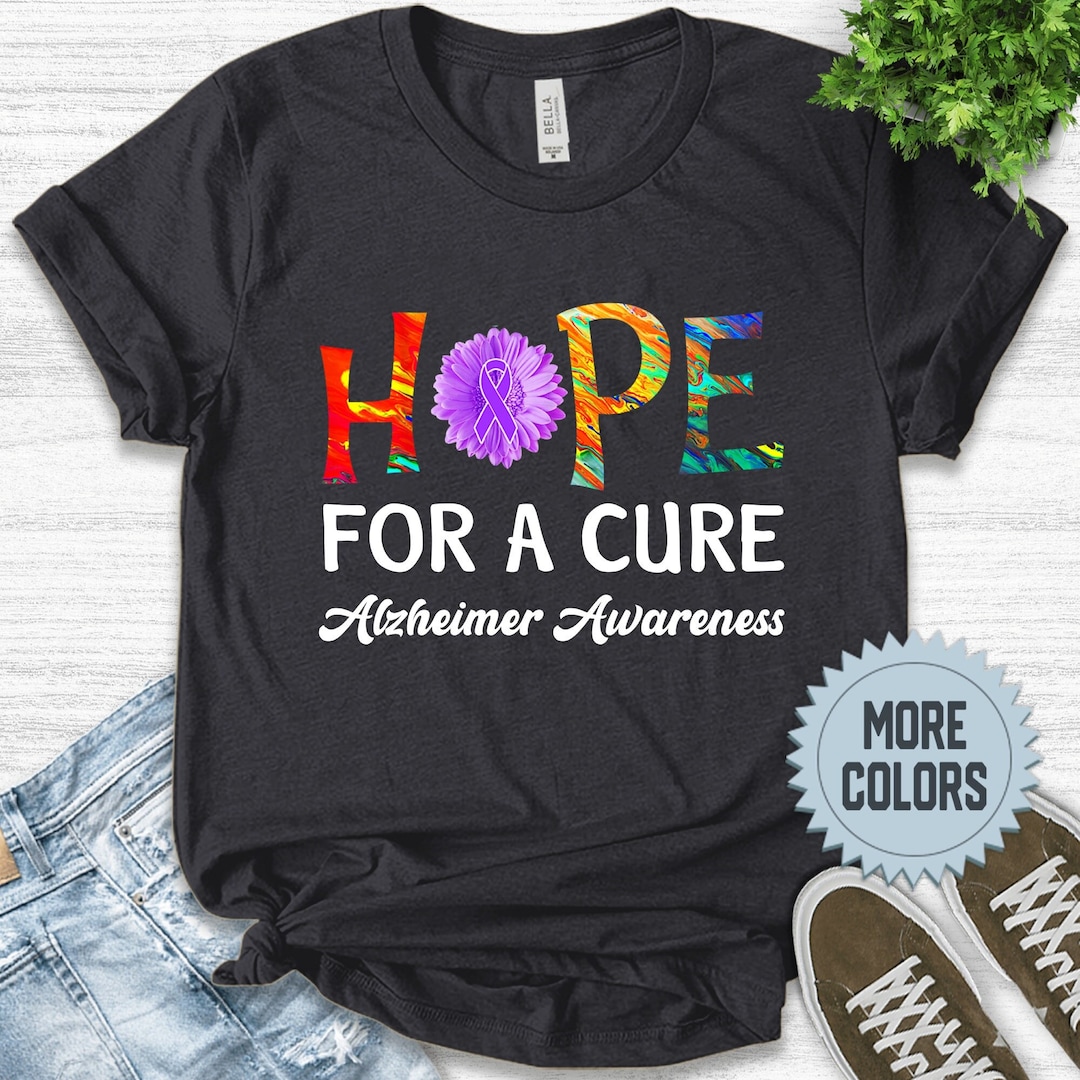 Hope for A Cure Shirt Alzheimer Tee Alzheimer Shirt for Mom - Etsy