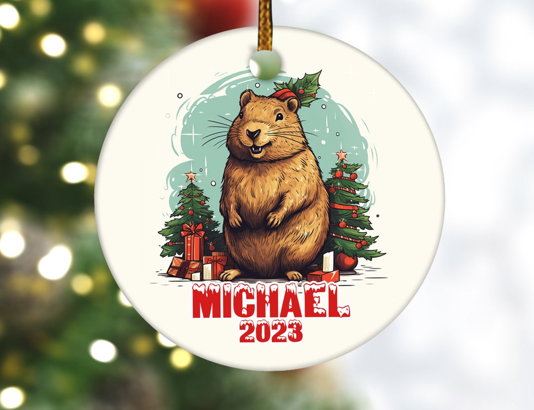 Capybara Christmas Ornament 2023 Capybara Christmas Tree - Etsy