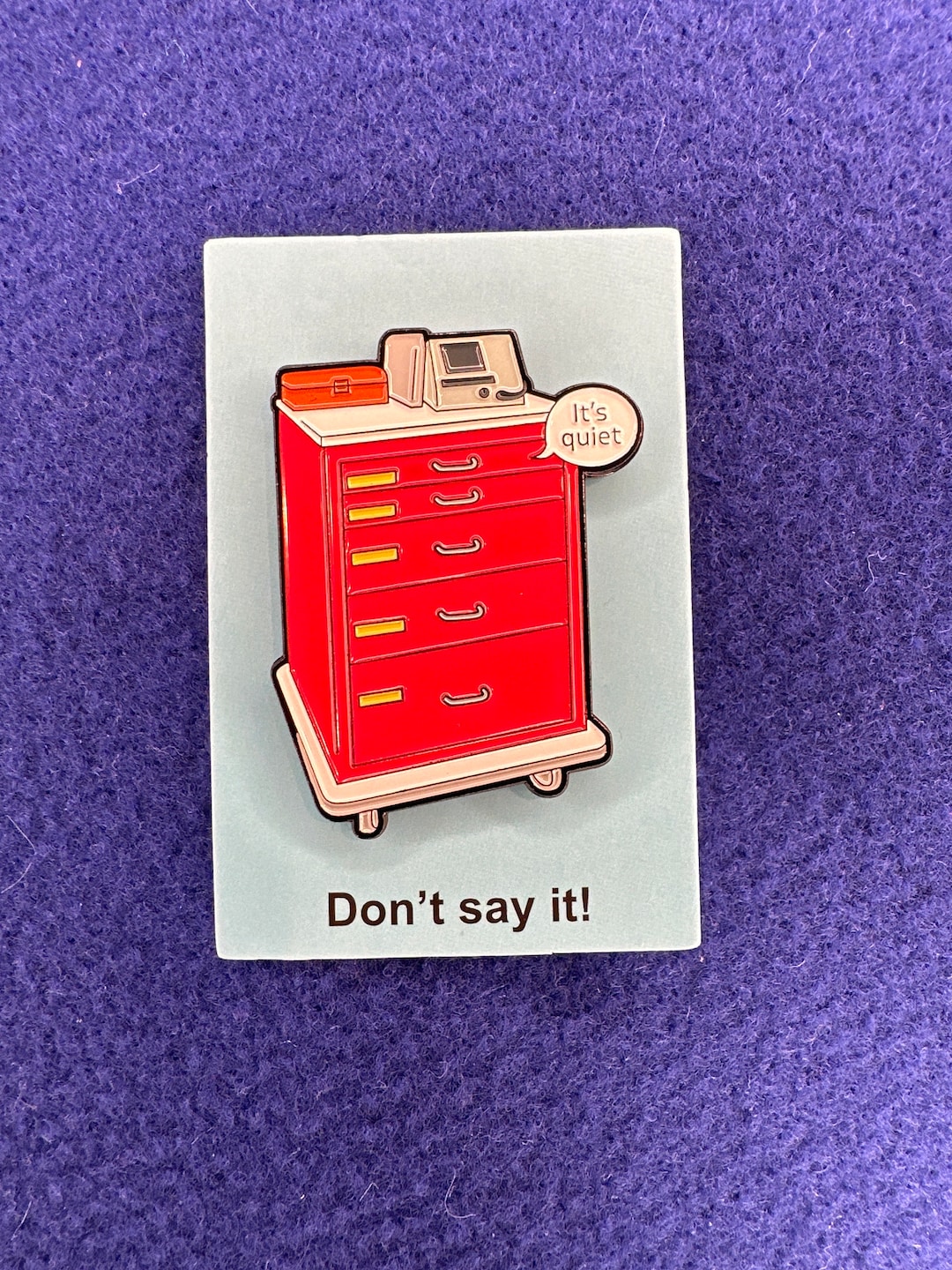 Crash Cart, It’s Quiet Pin - Etsy