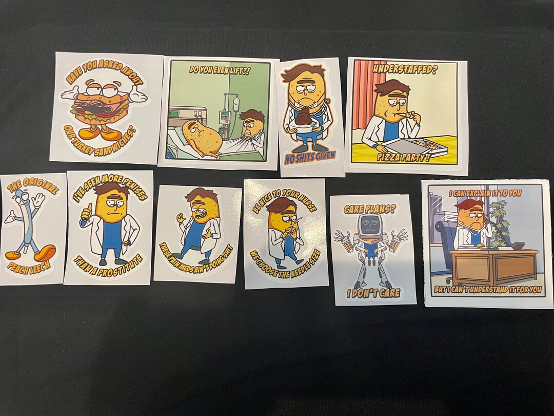 Potato Nurse Sticker Collection - Etsy
