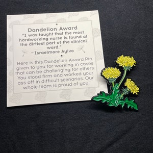 Dandelion Enamel Pin, Dandelion, Dandelions, Dandelion Metal Enamel Pin ...