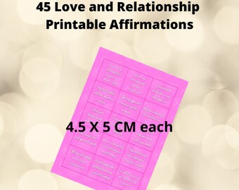 Printable Affirmation Cards Bundle,love/relationships,money,spiritual ...