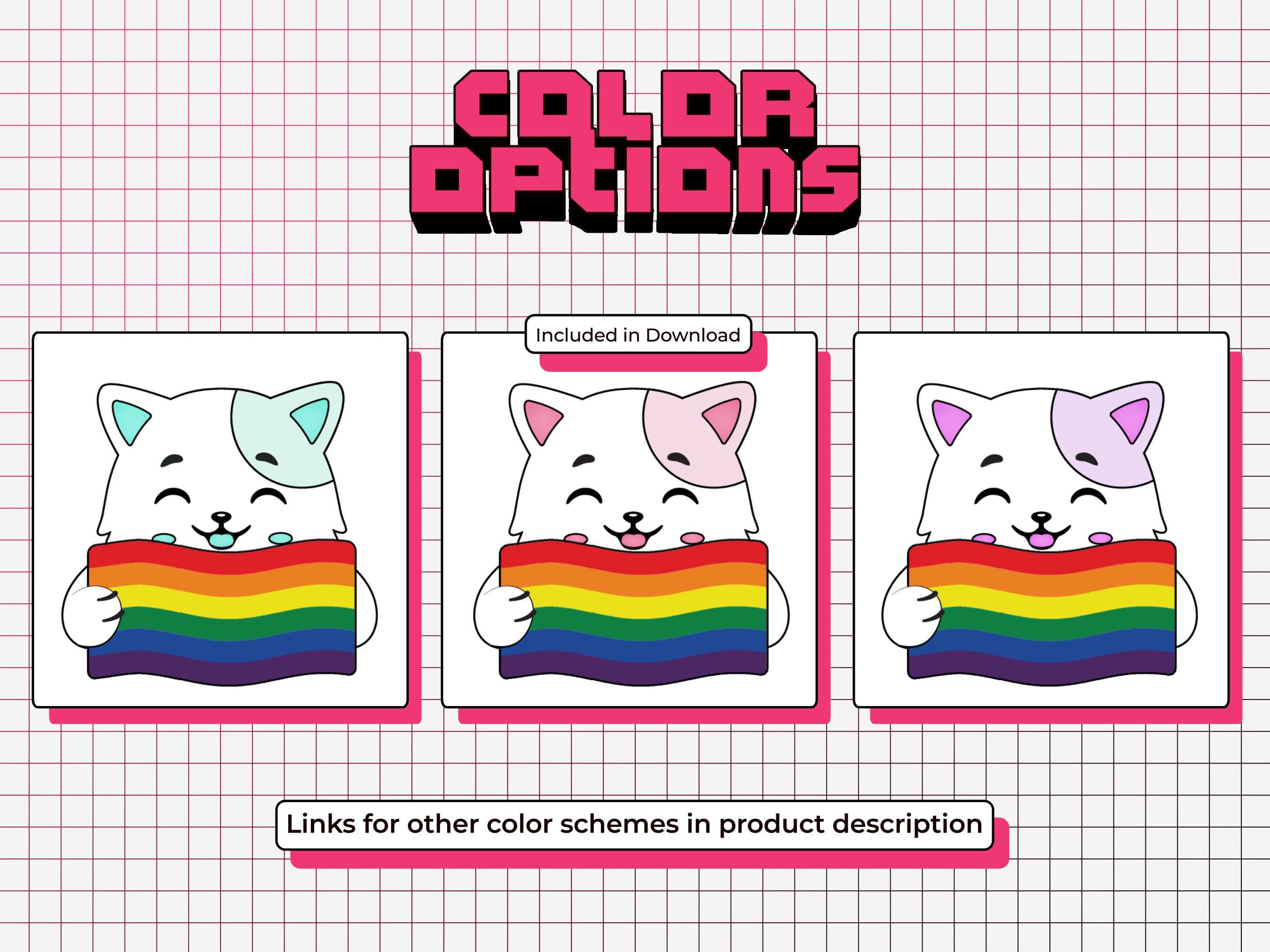 Pink Pride Animated Kitty Cat Emote for Twitch & Discord - Etsy