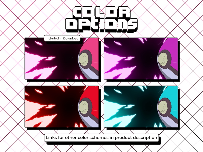 Pink Pokemon Themed Animated Pokeball Stinger Pack 3X Transitions Scene ...