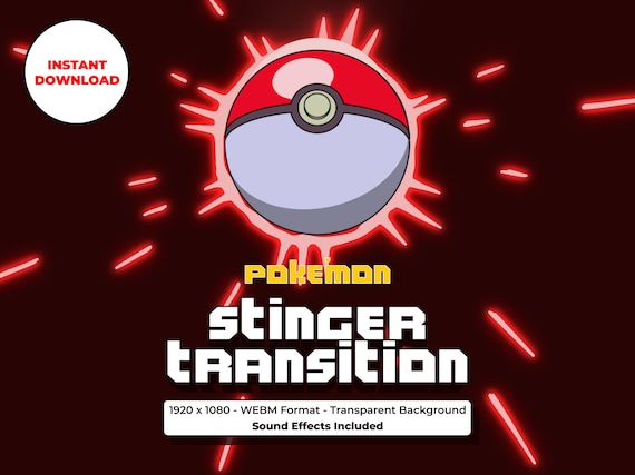 Red Pokemon Themed Animated Pokeball Stinger Scene - Etsy