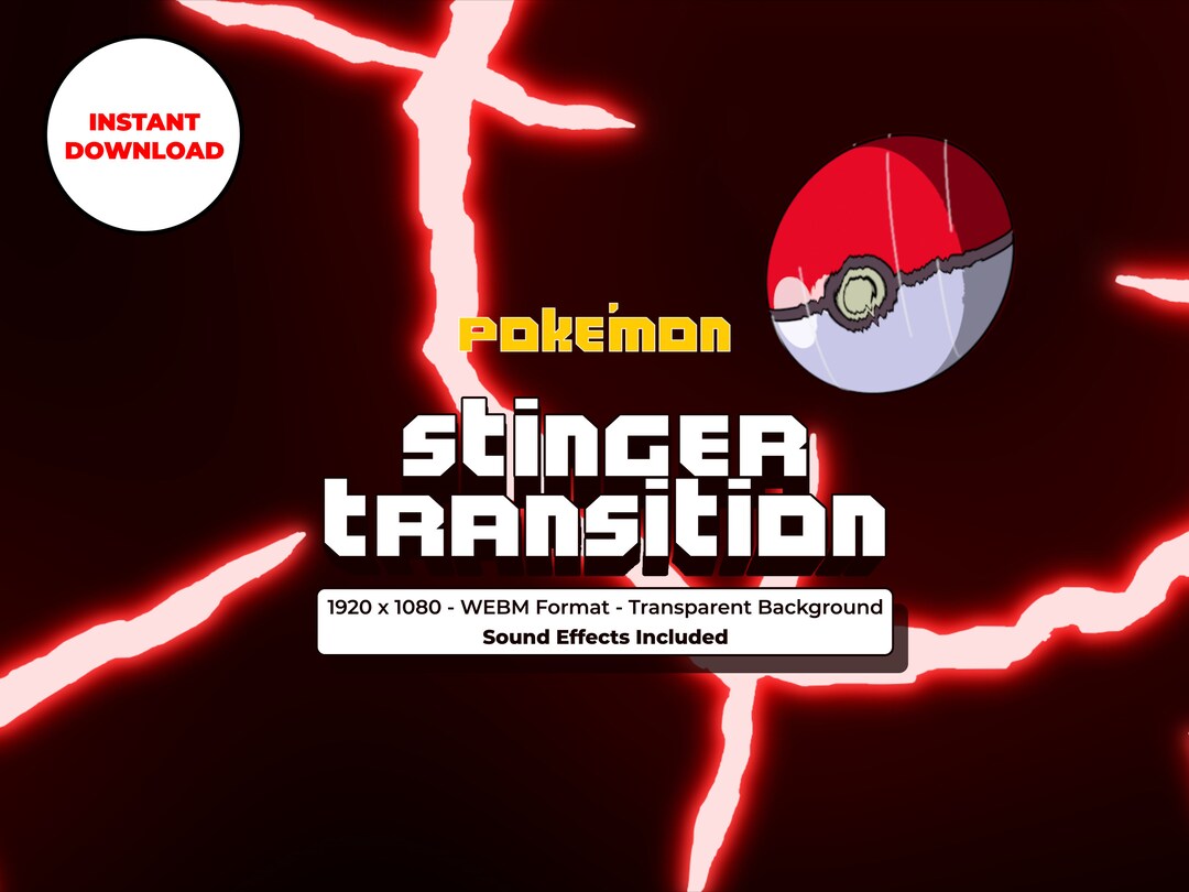 Red Pokemon Themed Animated Pokeball Stinger - Scene Transition for ...
