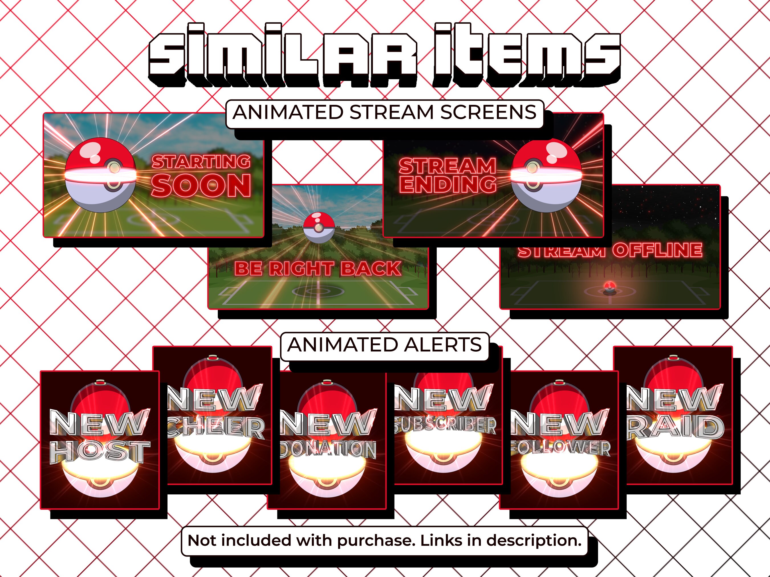 Red Pokemon Themed Animated Pokeball Stinger Pack - 3X Transitions ...