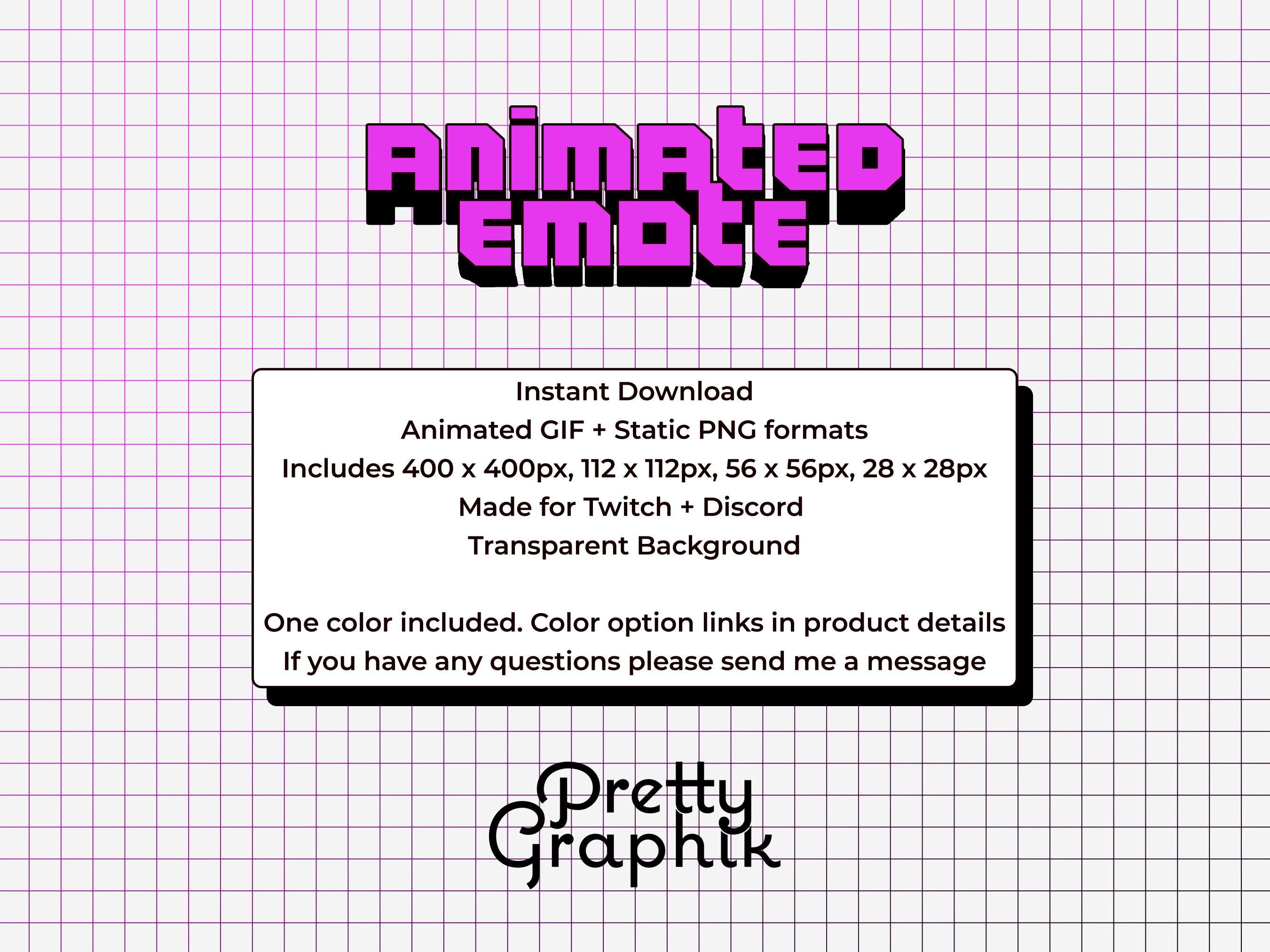 Purple Lurk Animated Kitty Cat Emote for Twitch & Discord - Etsy