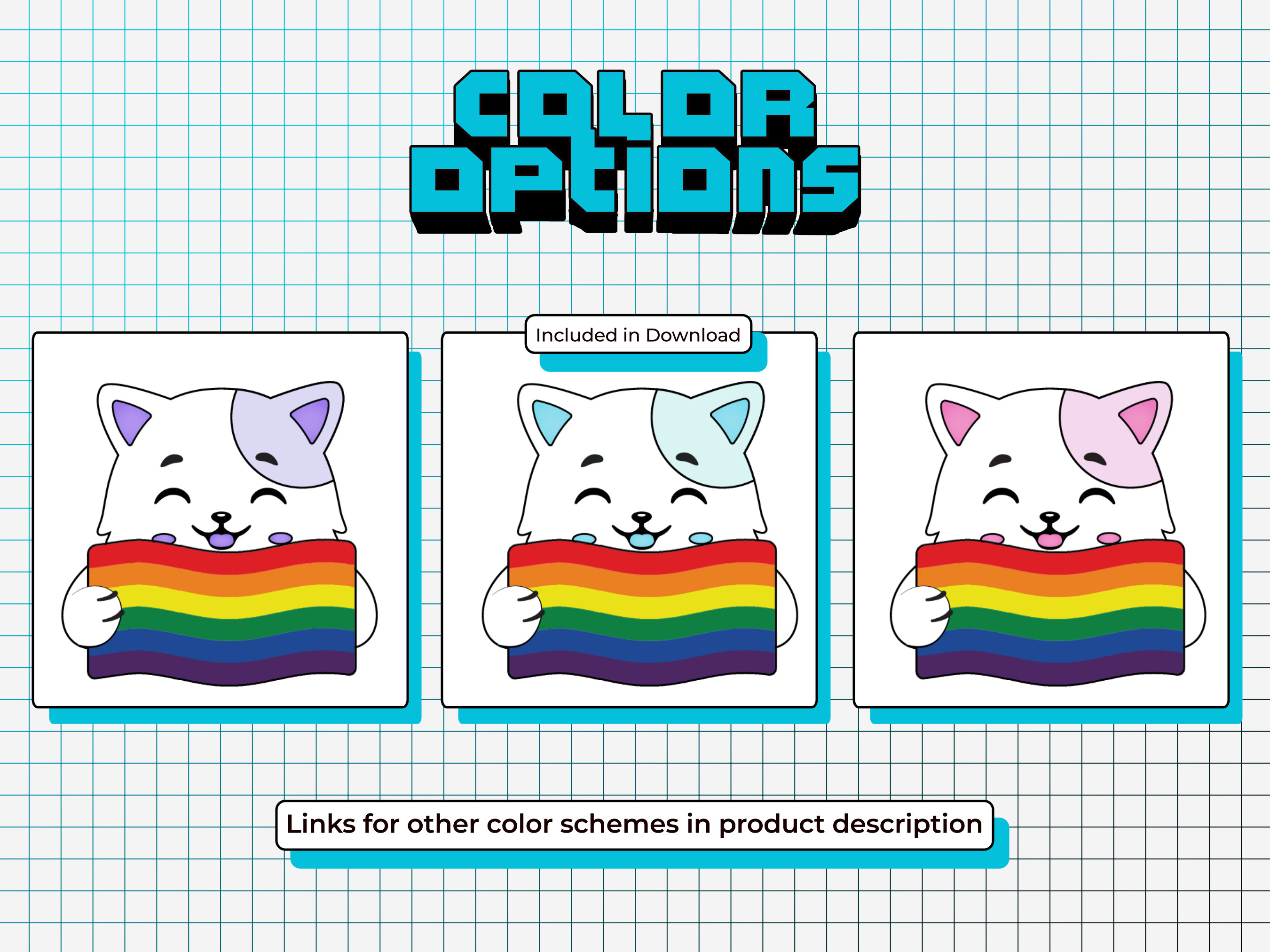 Blue Pride Animated Kitty Cat Emote for Twitch & Discord - Etsy