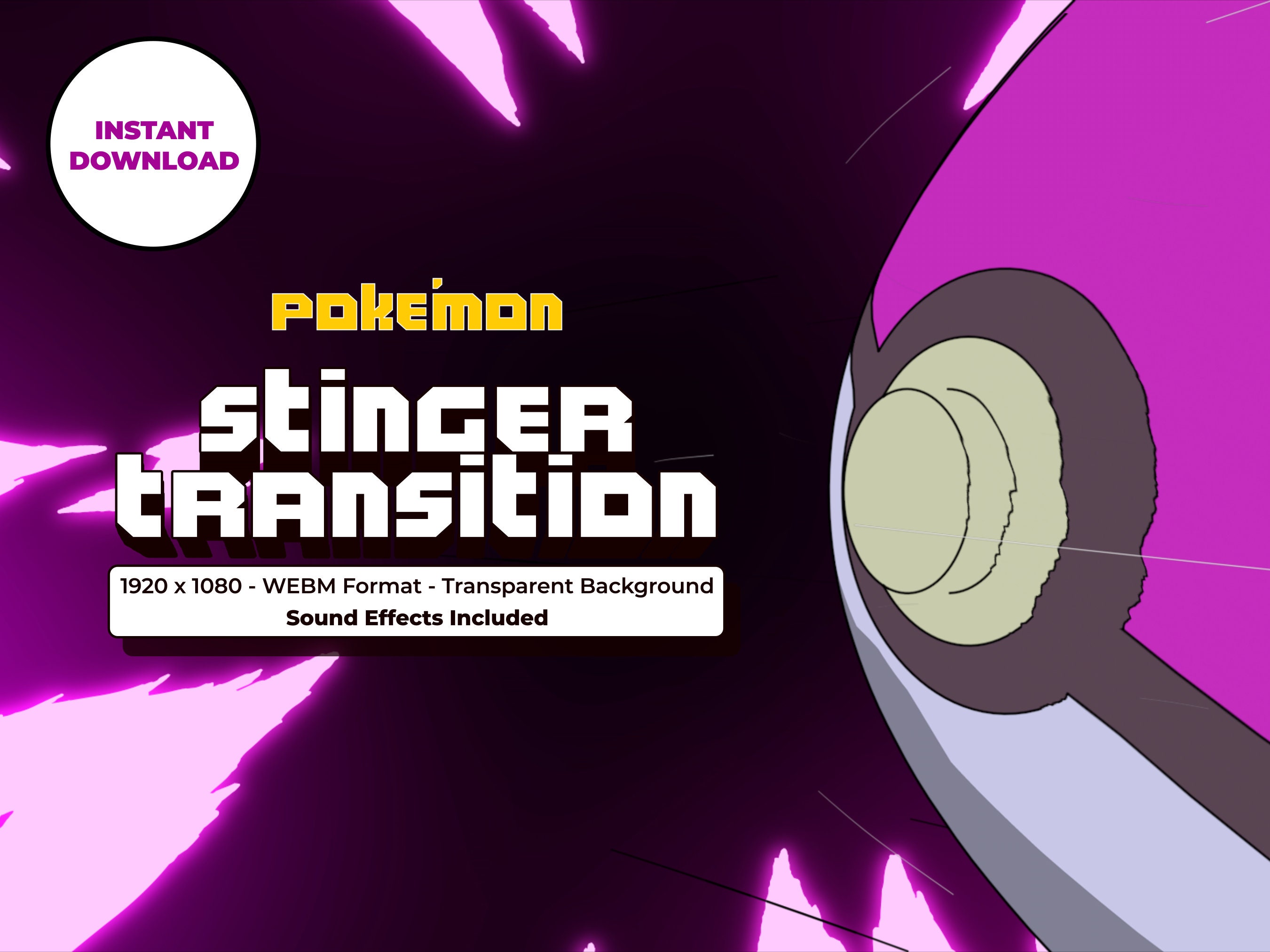 Purple Pokemon Themed Animated Pokeball Stinger - Scene Transition for ...