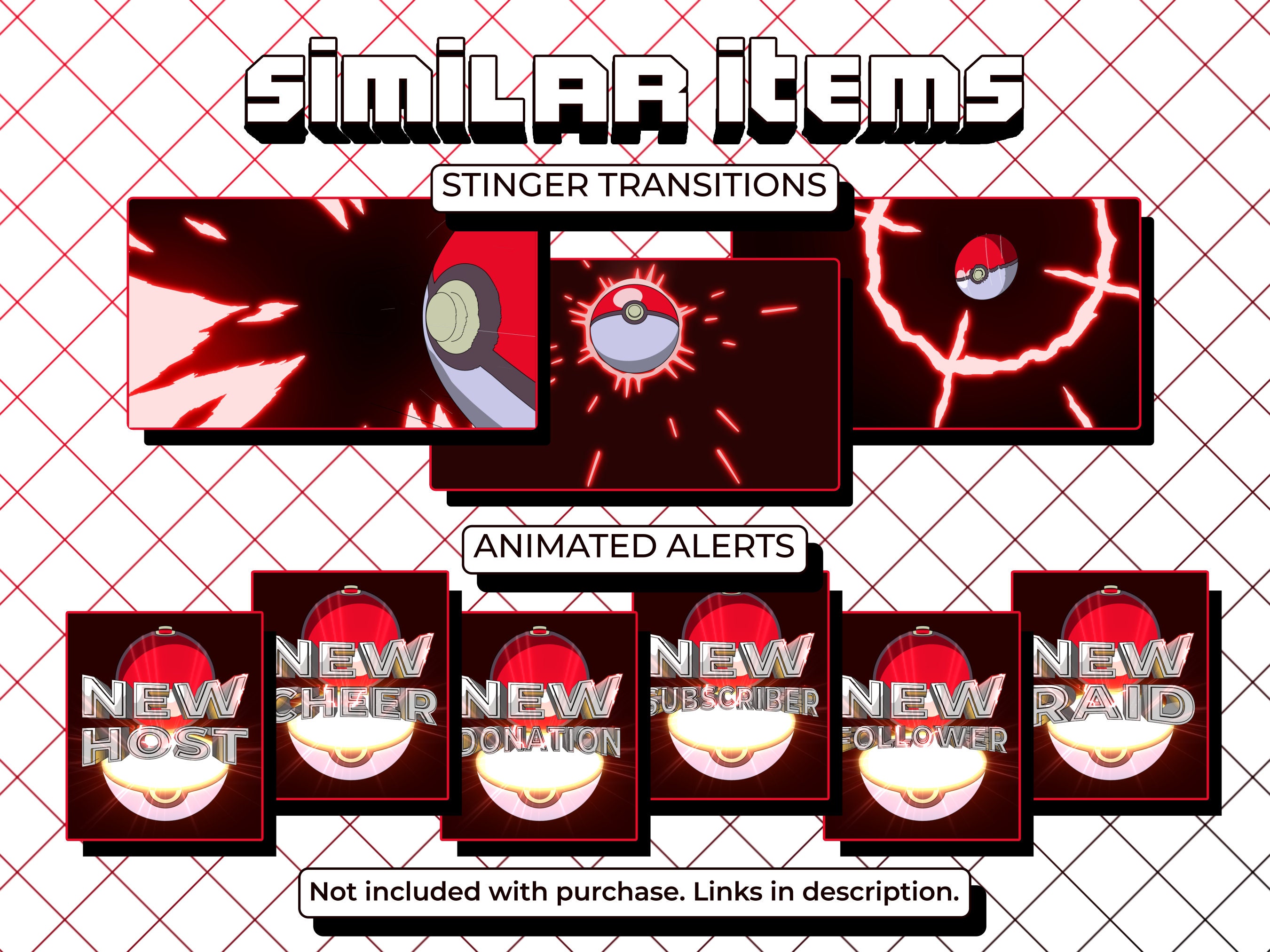 Red Pokemon Themed Animated Pokeball Stream Scene Pack - Animated ...