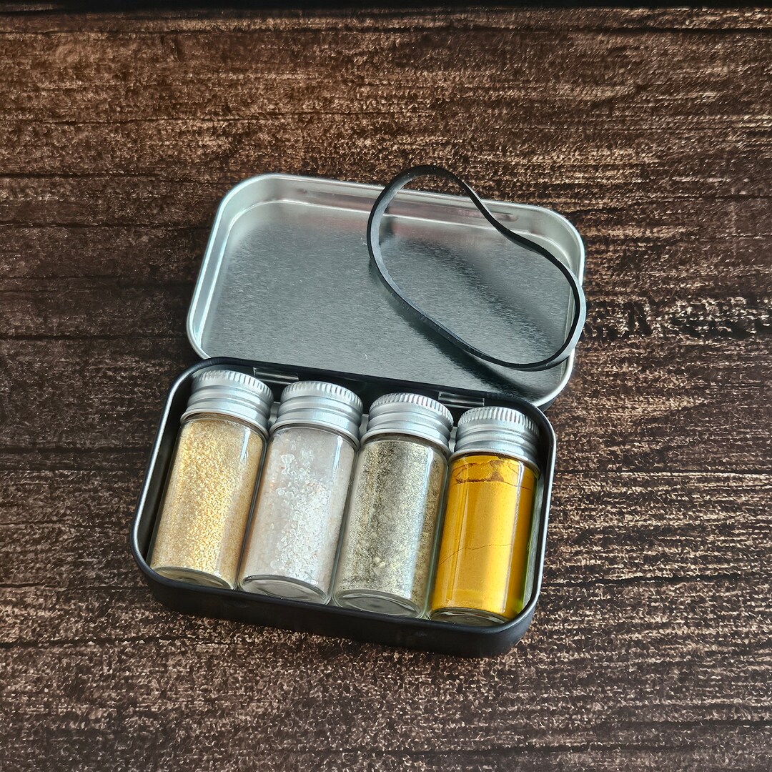 Travel Spice Set Mini Camping Backpacking World Travel Bushcraft Black ...