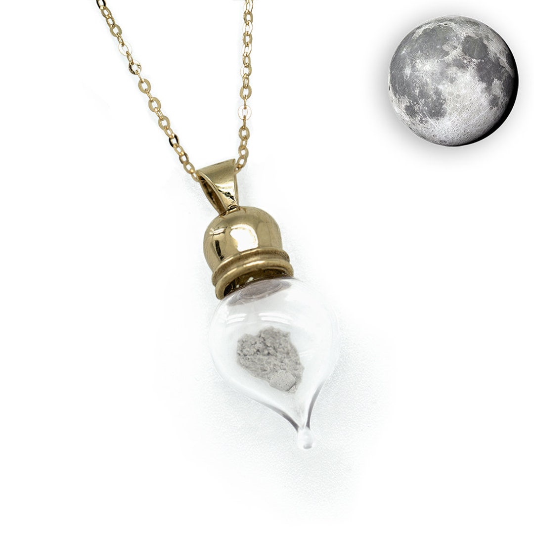 9ct SOLID GOLD Moon Dust Pendant - Etsy