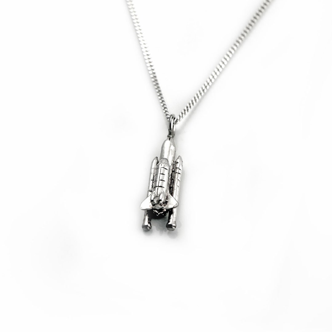 Space Shuttle Pendant in Sterling Silver - Etsy