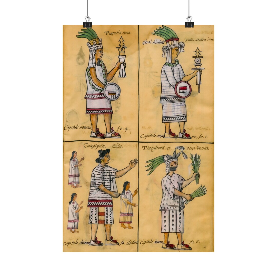 Rare Aztec Poster // Florentine Codex // Vintage Poster - Etsy