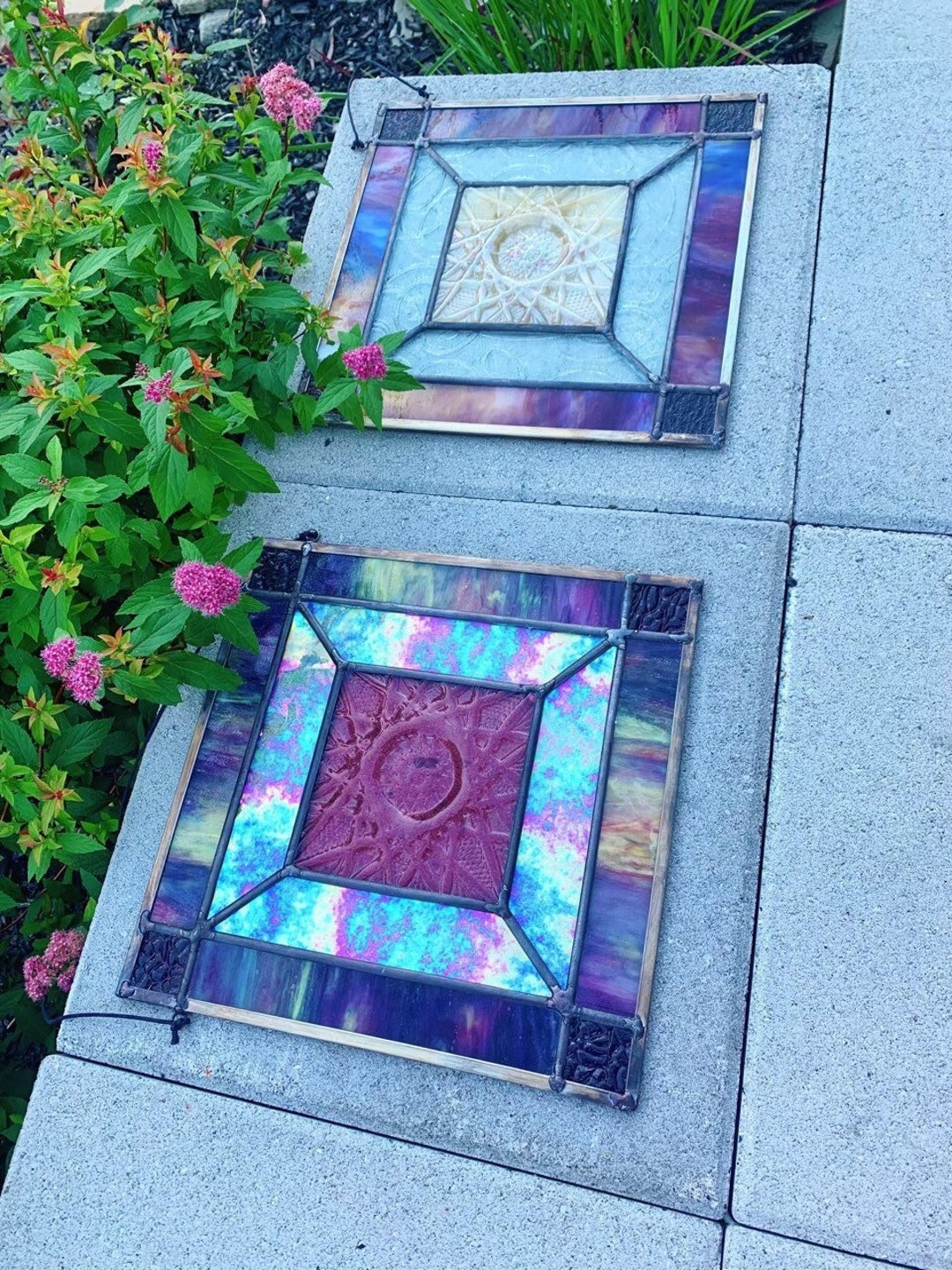 Diamond Stained Glass Window Panel - Etsy