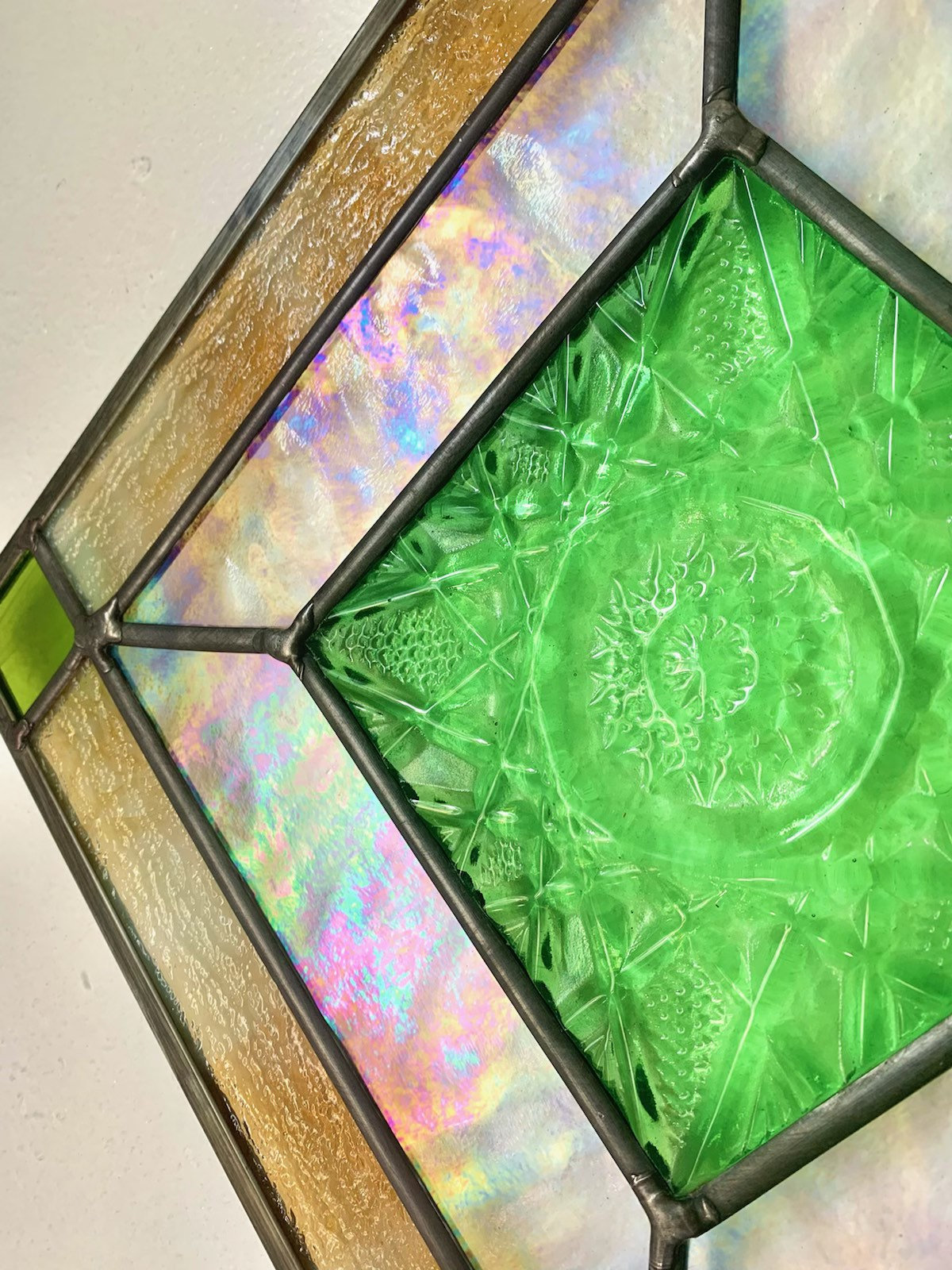 Diamond Stained Glass Window Panel - Etsy
