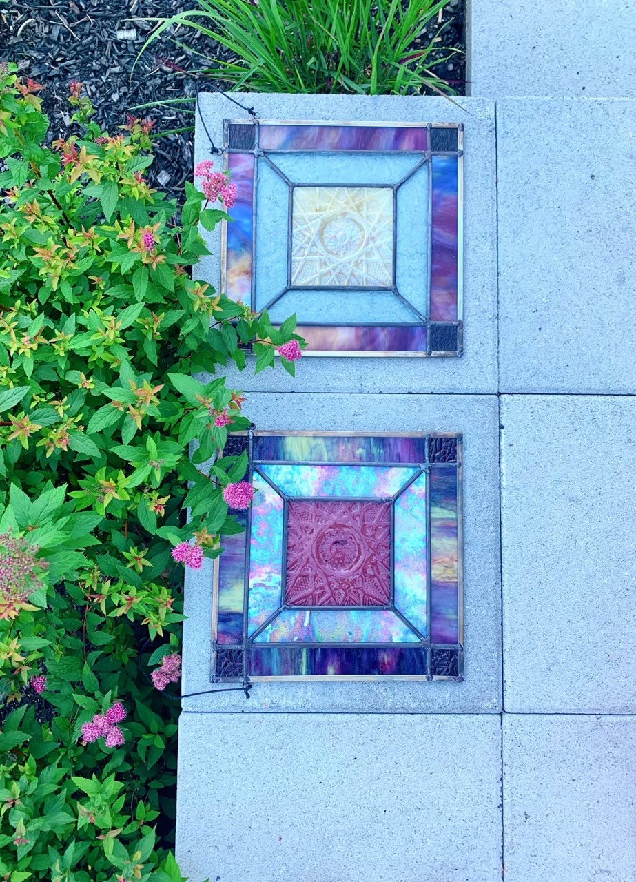 Diamond Stained Glass Window Panel - Etsy