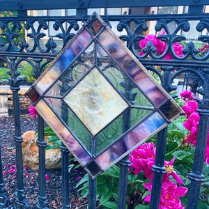 Diamond Stained Glass Window Panel - Etsy