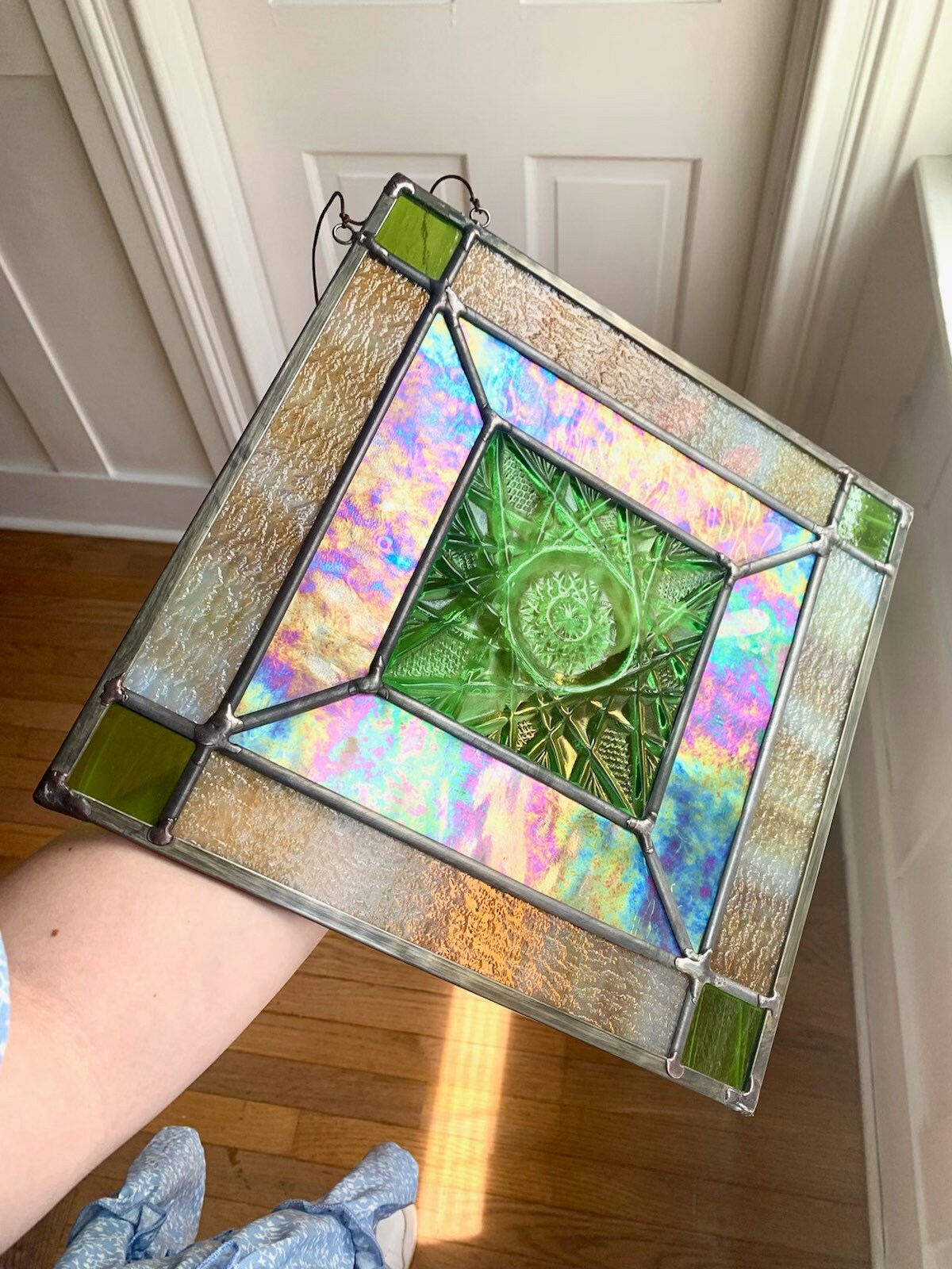 Diamond Stained Glass Window Panel - Etsy