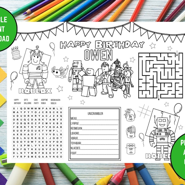 Roblox Printable - Etsy