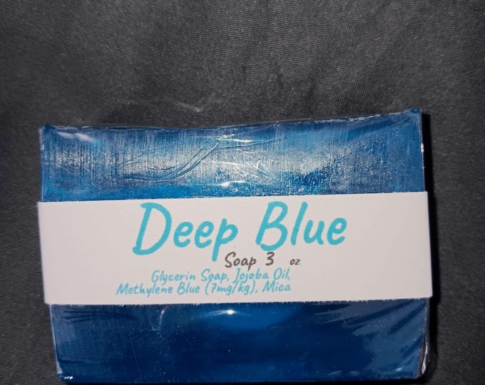 Deep Blue, Clear Methylene Blue Soap With Mica, Unscented. - Etsy