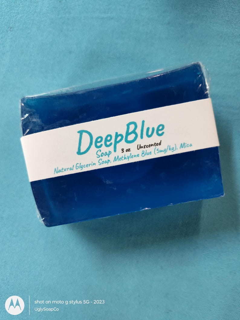 Deep Blue, Clear Methylene Blue Soap With Mica, Unscented. - Etsy
