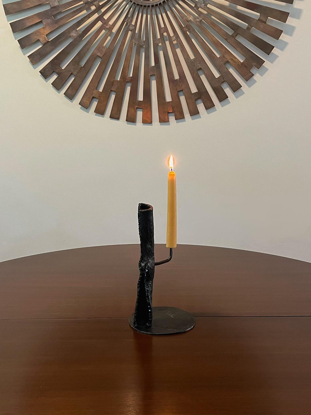 Hand-forged Rustic Iron Candle Holder: Blacksmith Crafted Home Decor - Etsy