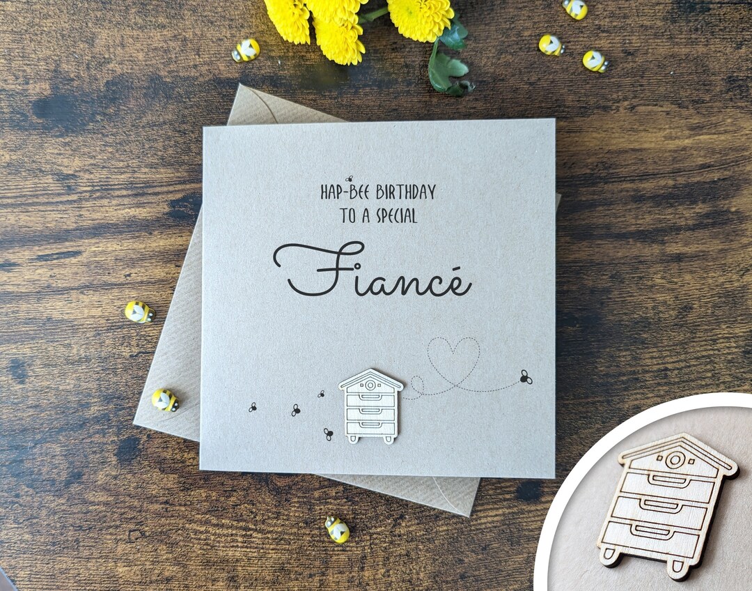 Fiancé Birthday Card, Birthday Card for SPECIAL FIANCÉ, Personalised ...