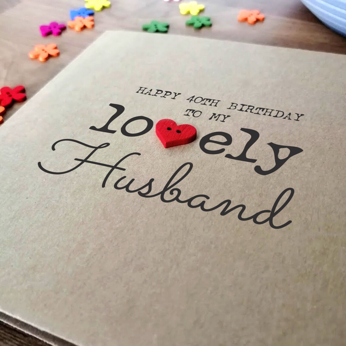 Husband 40th Birthday Card Handmade 40th Birthday Card for - Etsy