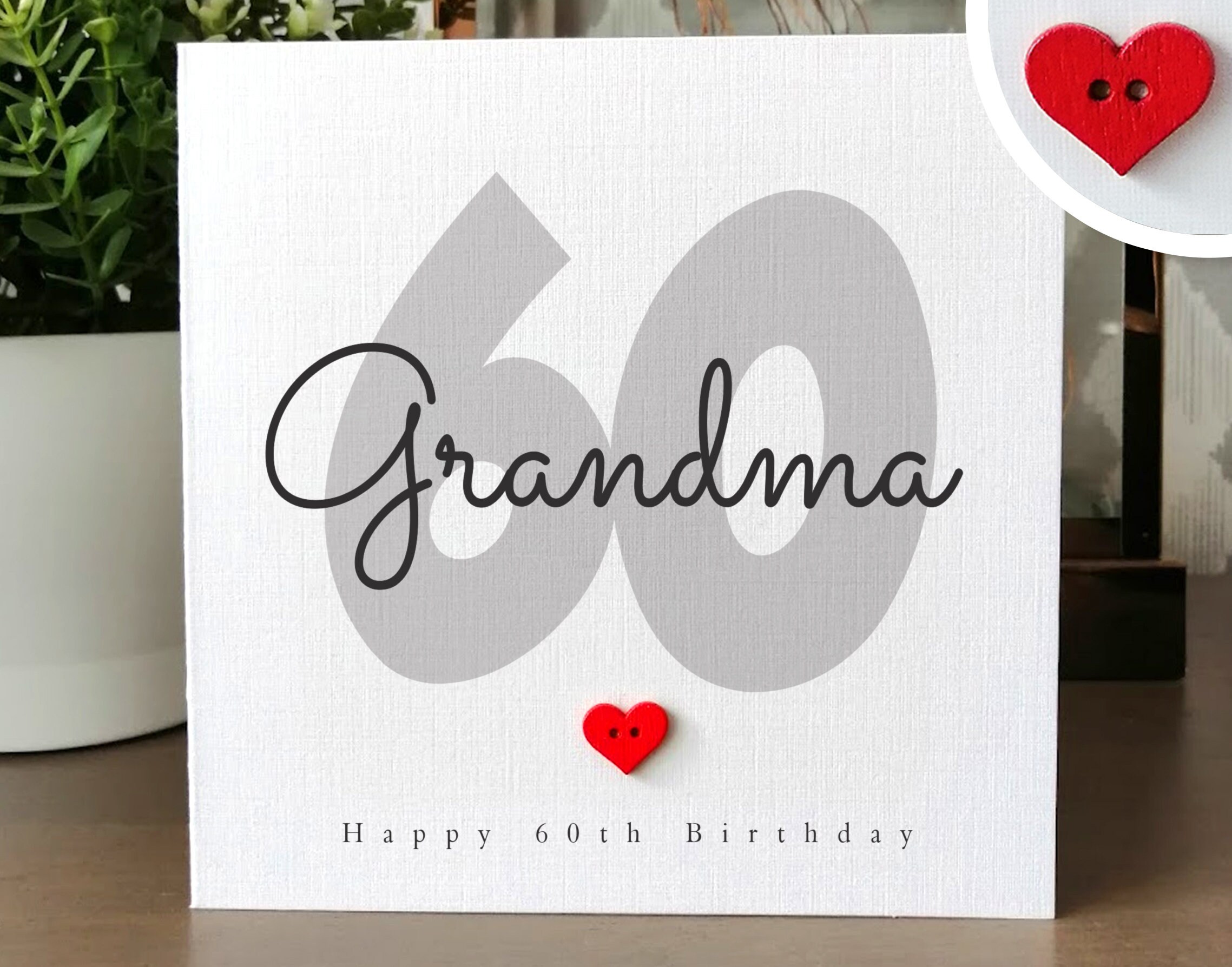 60th Birthday Card For Grandma Nanny Handmade 60th Birthday Card
