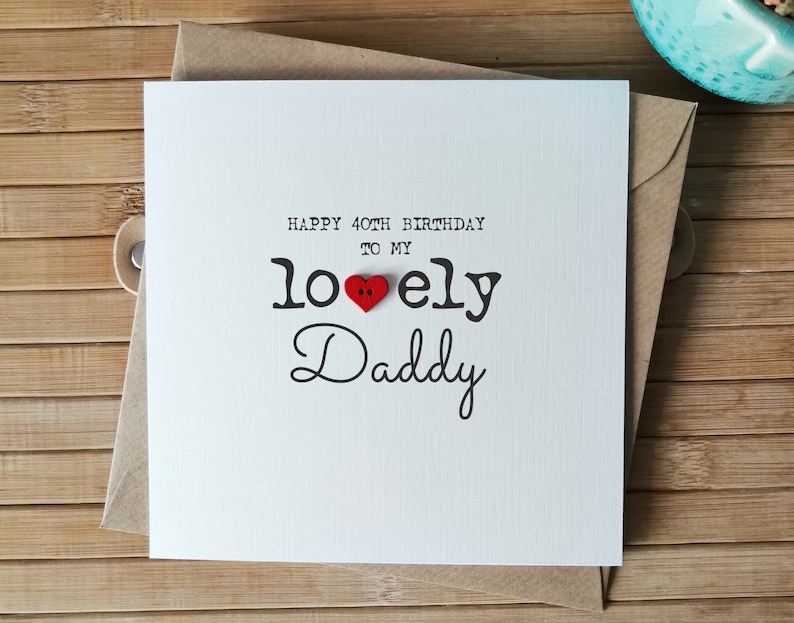 40th Birthday Card for Dad, Dad 40th Handmade Birthday Card ...
