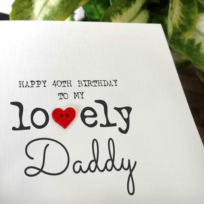 40th Birthday Card for Dad Dad 40th Handmade Birthday Card - Etsy