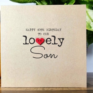 Son 40th Birthday Card, Handmade 40th Birthday Card for Son ...