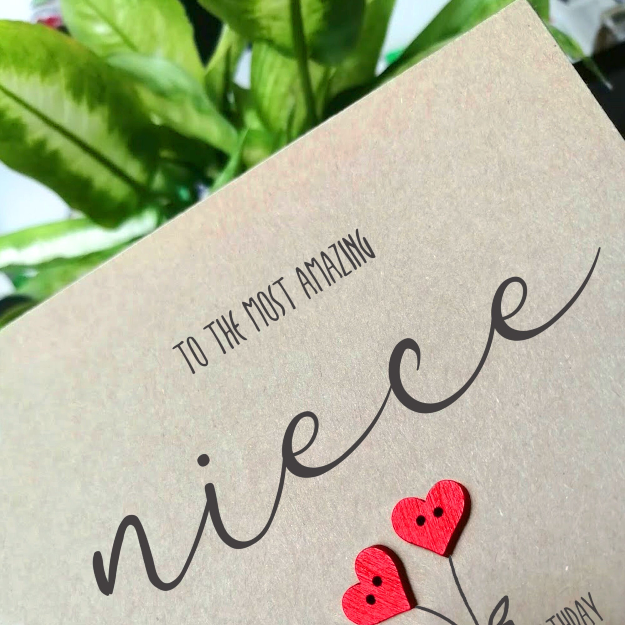 Handmade Birthday Card for Niece, Niece Personalised Birthday Card ...